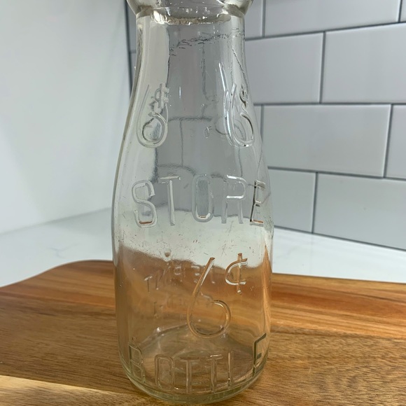Vintage | Kitchen | Antique Dairy Milk Bottle Store Bottle 6 Cents Pint ...